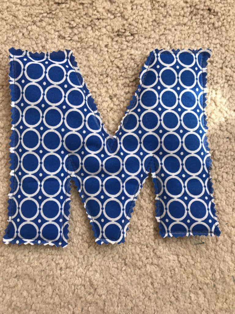 DIY 10 Minute Fabric Letters Name Decor | The Stitching Scientist